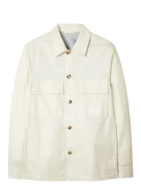 Paul Smith Cream Brushed Cotton-twill Overshirt - White
