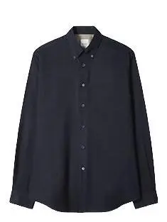 Paul Smith Navy Cotton-lyocell Flannel Shirt - Blue