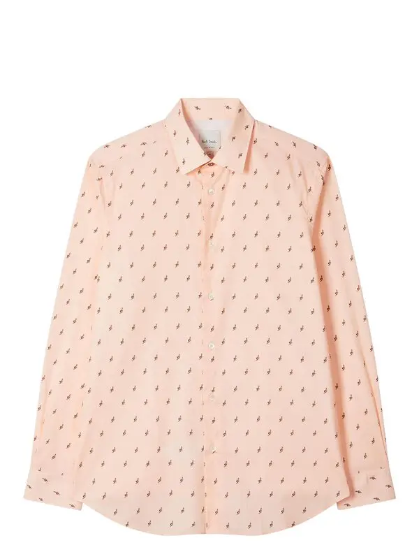 Paul Smith Tailored-fit 'butterfly' Print Shirt - Pink