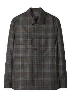 Paul Smith Check Wool Overshirt - Brown