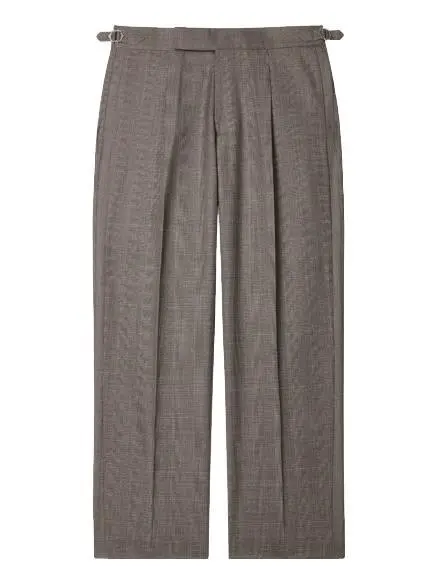 Paul Smith Mix-up Check Wool Trousers - Brown
