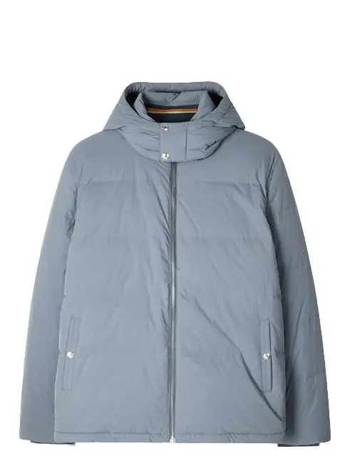 Paul Smith Light Down Jacket With Detachable Hood - Blue