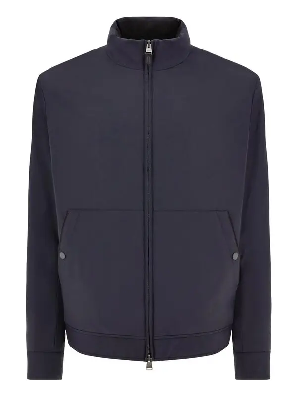 Canali Nuvola Technical Fabric Jacket - Blue