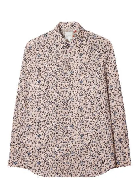 Paul Smith Tailored-fit 'scattered Daisy' Print Shirt - Pink