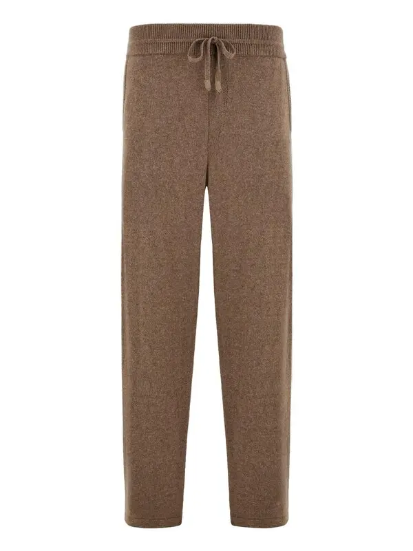 Canali Wool-cashmere Straight-bottom Pants - Brown