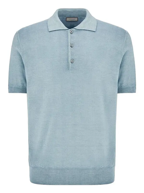 Canali Nuvola Brianza Garment-dyed Wool And Silk Polo Shirt - Green