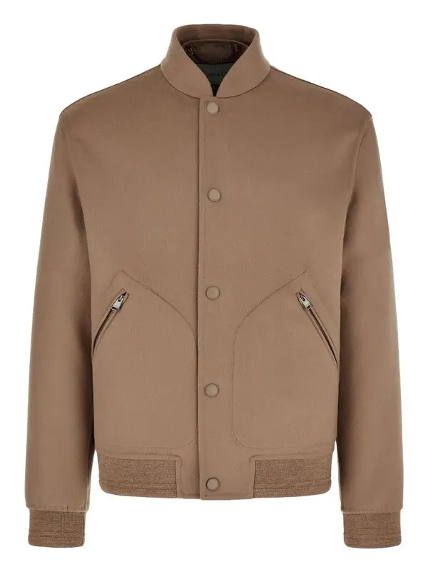 Canali Double Cashmere And Wool 3-in-1 Bomber Jacket - Beige
