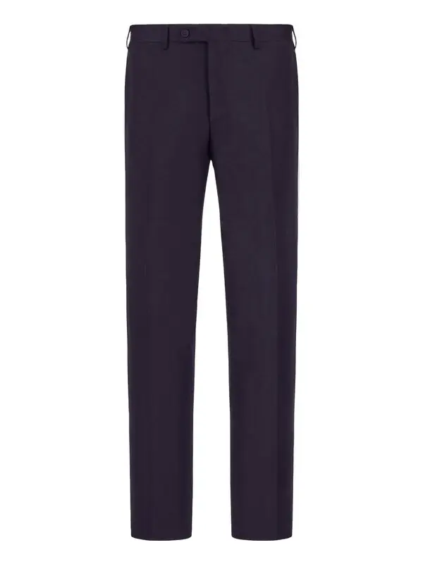 Canali Wool Flannel Pants - Blue