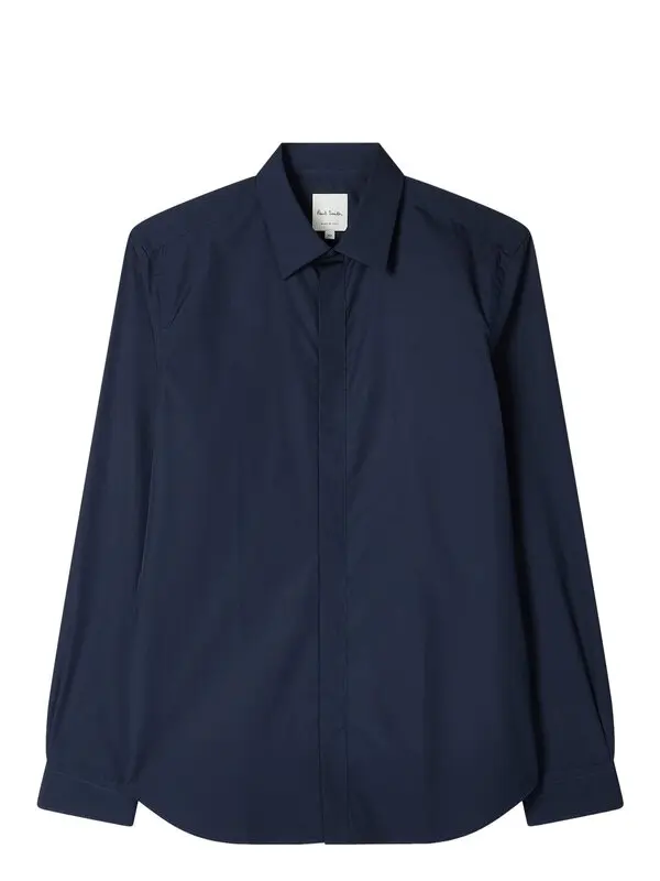 Paul Smith Slim-fit Midnight Cotton Shirt - Blue