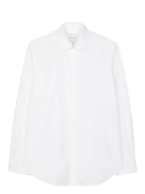 Paul Smith Tailored-fit End-on-end Cotton Shirt - White