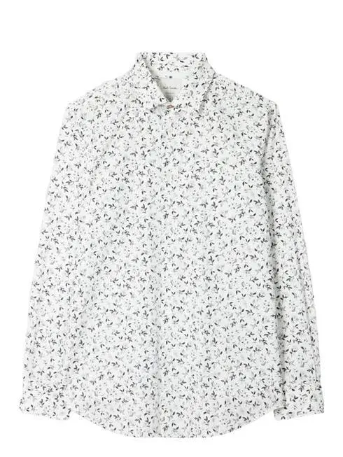 Paul Smith Tailored-fit 'watercolour Floral' Shirt - White