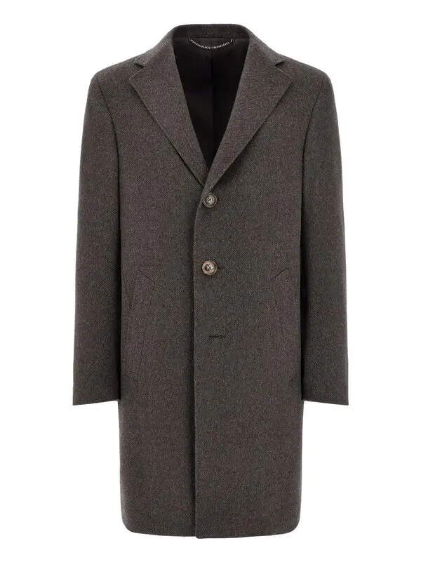 Canali Cashmere Coat - Brown