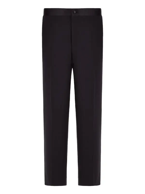 Canali Wool Tuxedo With Peak Lapels - Black
