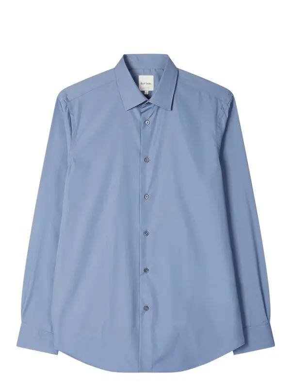 Paul Smith Tailored-fit Cotton Poplin Shirt - Blue