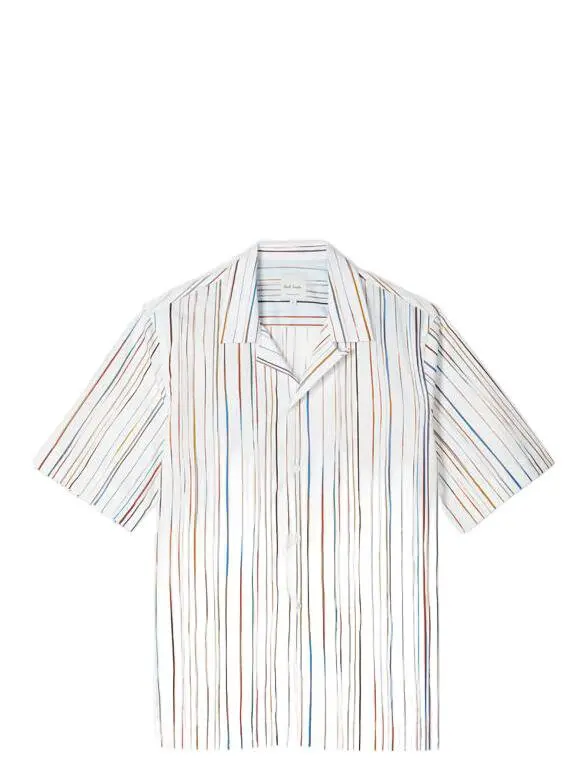 Paul Smith Signature Pinstripe' Short-sleeve Shirt - White