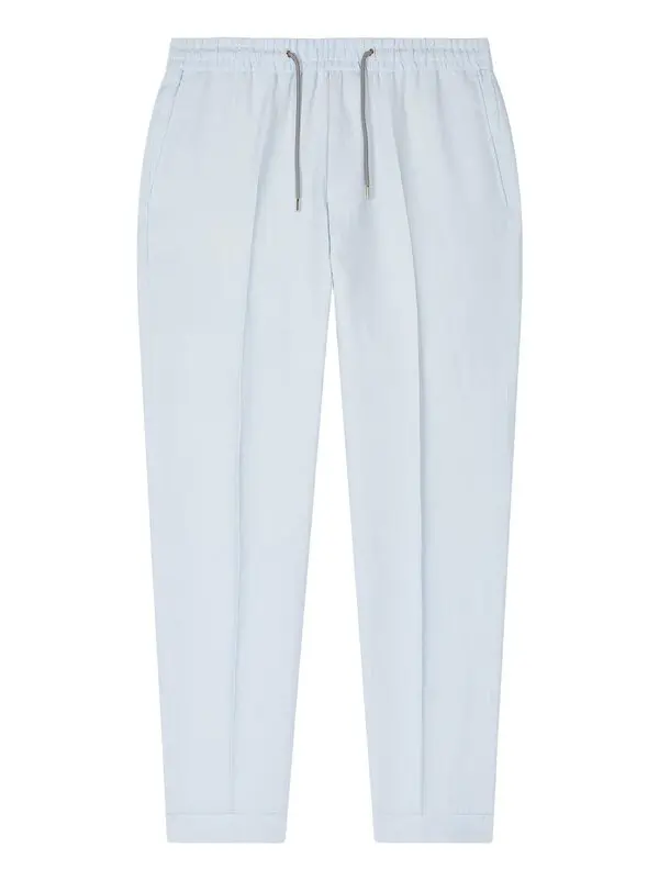 Paul Smith Linen Drawstring Trousers - Blue