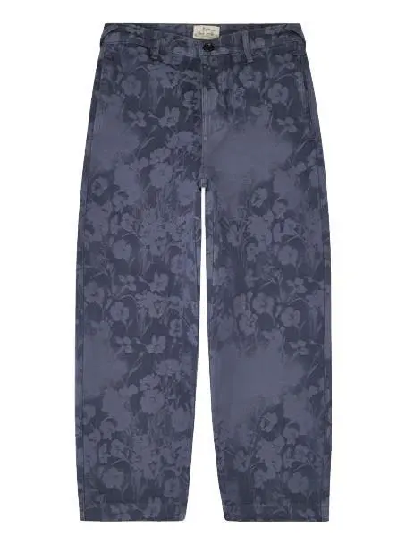 PAUL SMITH + LEE Indigo Jacquard Tapered Trousers - Blue
