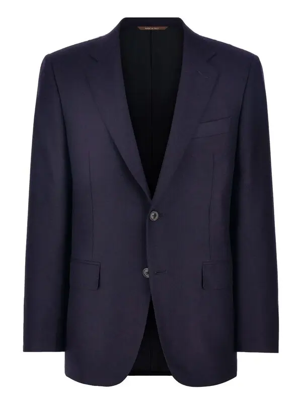 Canali Pure Cashmere Single-breasted Jacket - Blue