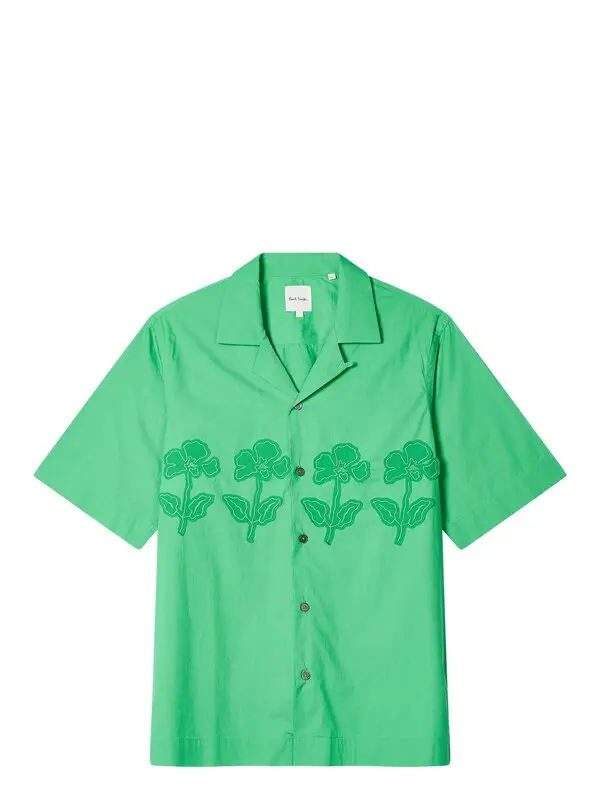 Paul Smith Cotton Applique Short-sleeve Shirt - Green