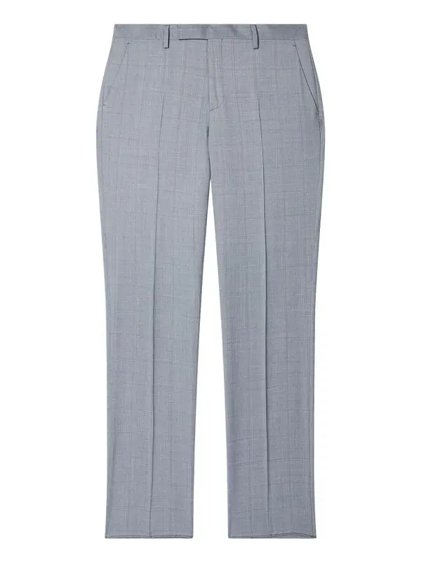 Paul Smith Zelander Check Wool Trousers - Grey