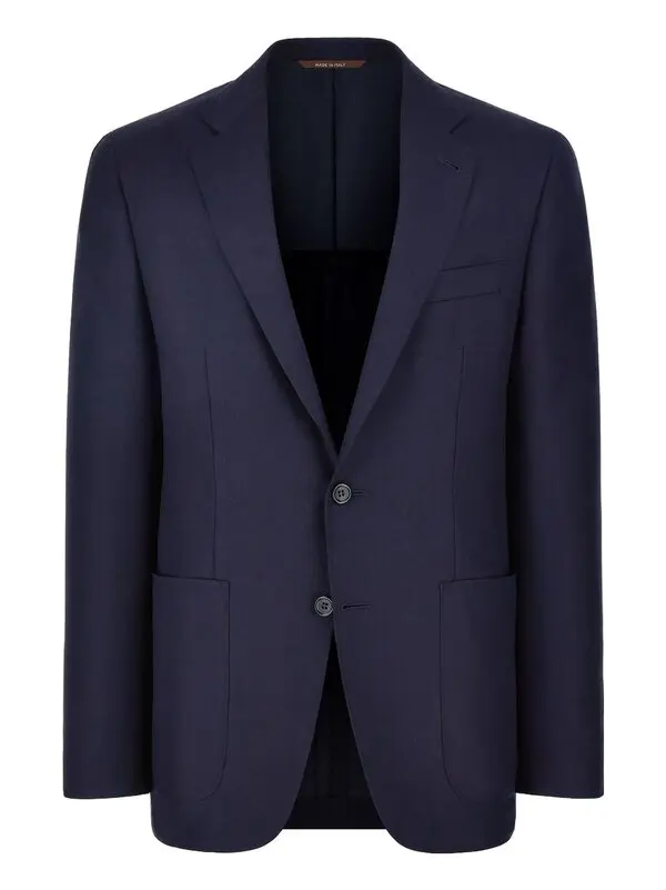 Canali Kei Unlined Modern-fit Jacket - Blue