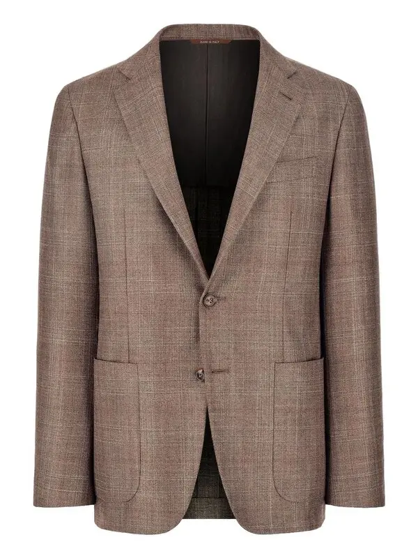 Canali Silk And Cashmere Kei Jacket - Beige
