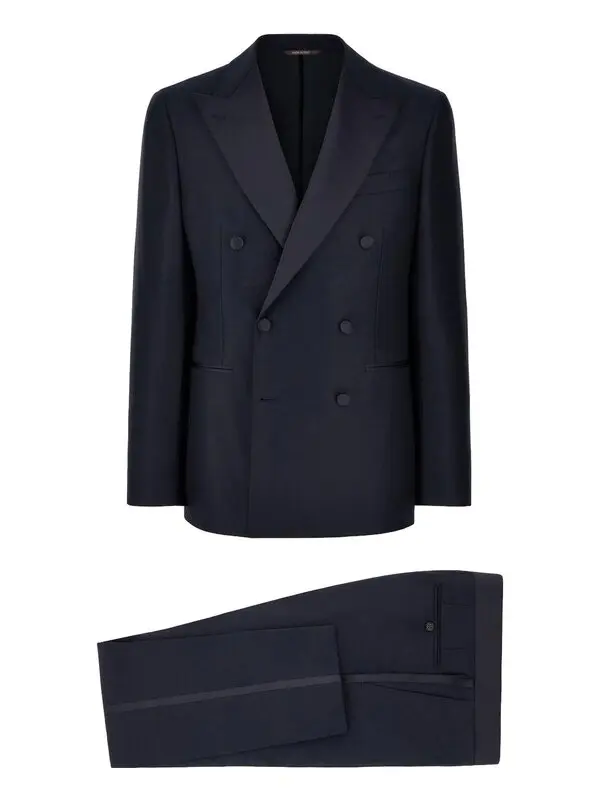Canali Navy Pure Wool Tuxedo - Blue