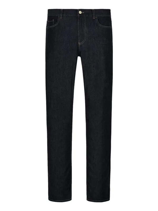 Canali Five-pocket Denim Jeans - Blue