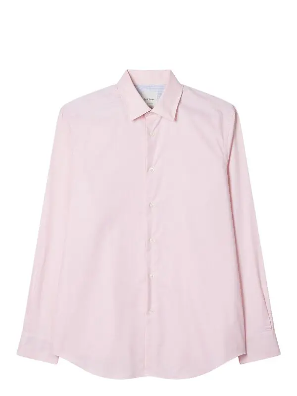 Paul Smith Tailored-fit Dobby Cotton Easy Care Shirt - Pink