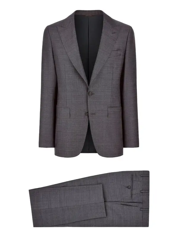 Canali Gray Modern Fit Pure Wool Suit - Grey