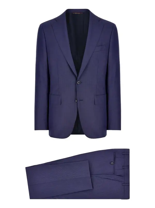 Canali Modern Cut Pure 160's Wool Suit - Blue