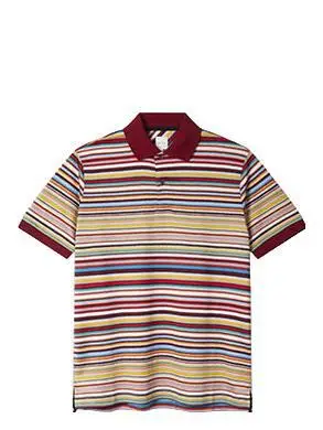 Paul Smith Noisy 'signature Stripe' Cotton Polo Shirt - Multicolour