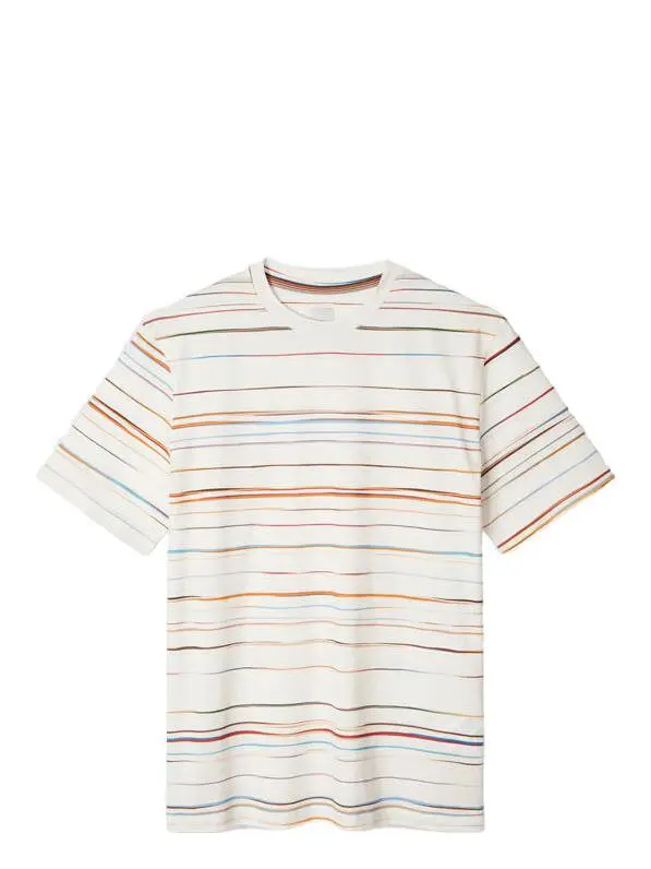 Paul Smith Signature Pinstripe' T-shirt - White