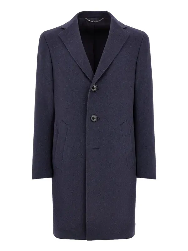 Canali Exclusive Pure Cashmere Coat - Blue