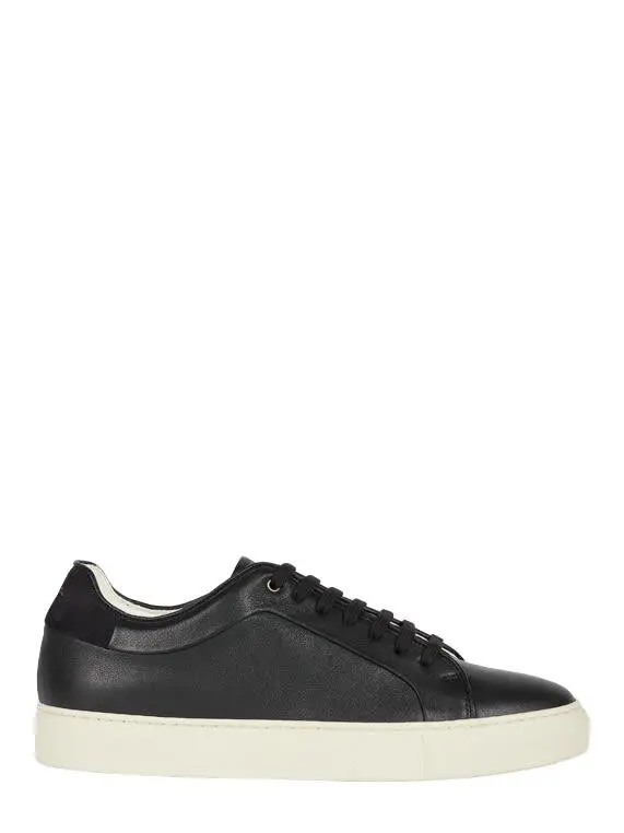 Paul Smith Leather Trainers With Cream Soles - Black