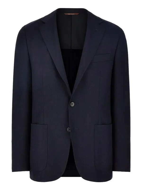 Canali Kei Modern-fit Jacket In Impeccabile Wool - Blue