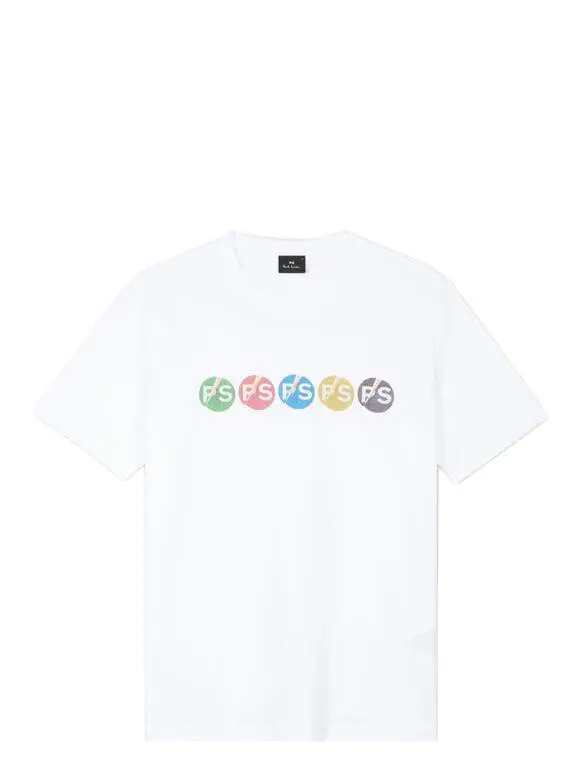Paul Smith Ps Broken Circle' Print T-shirt - White
