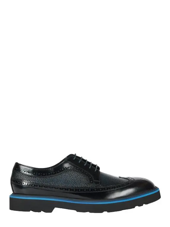 Paul Smith Pebble Embossed Leather Brogues - Black