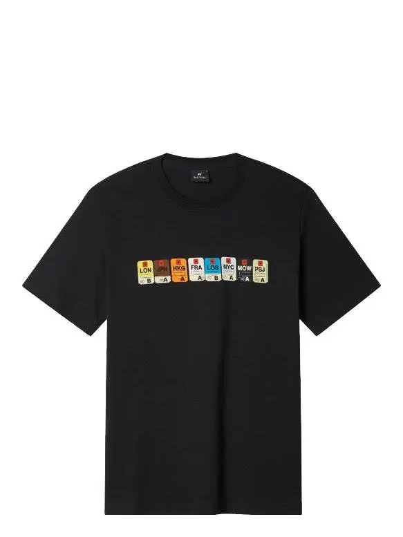 Paul Smith Ticket Stubs' Print T-shirt - Black