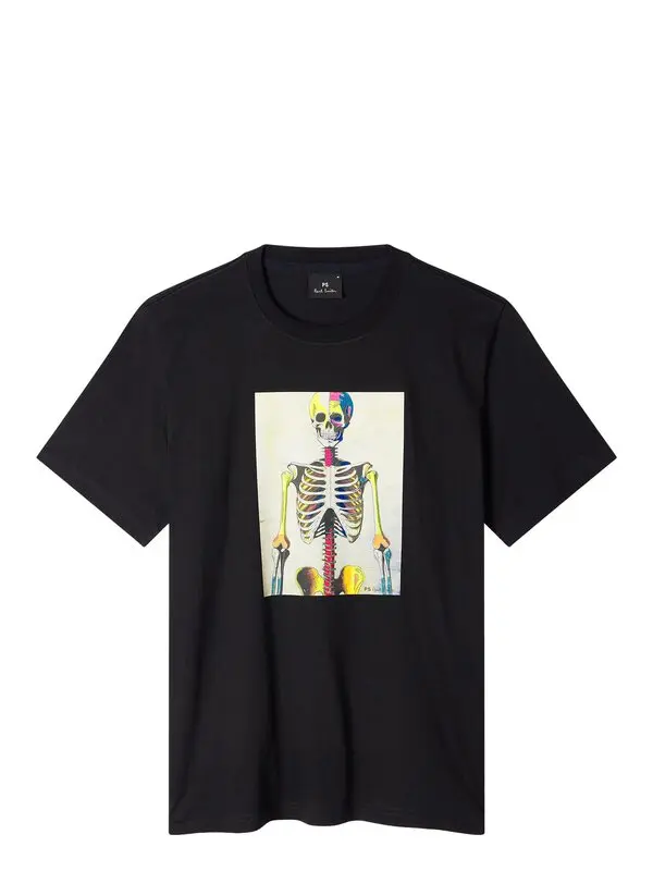 Paul Smith Skeleton' Print T-shirt - Black