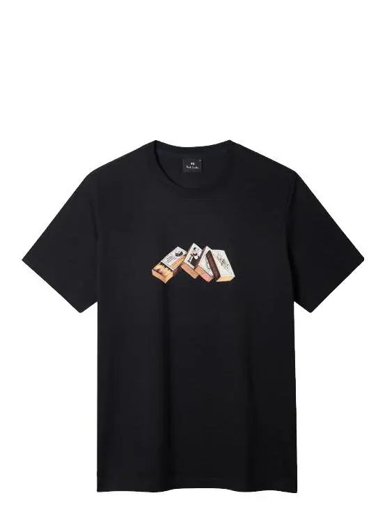 Paul Smith Cotton 'matchboxes' Print T-shirt - Black