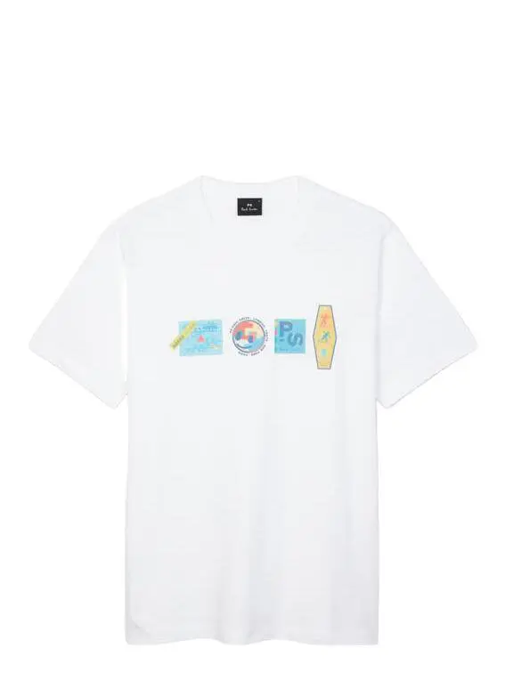Paul Smith Stickers' Print T-shirt - White