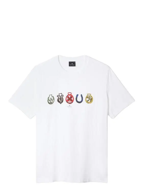 Paul Smith Lucky Charm' Print T-shirt - White
