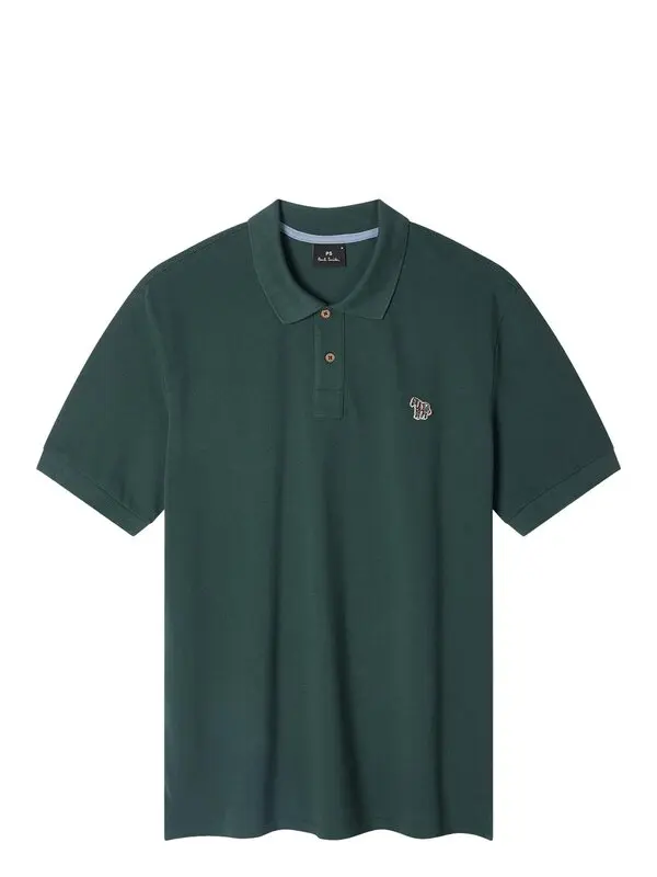 Paul Smith Dark Organic Cotton Zebra Polo Shirt - Green