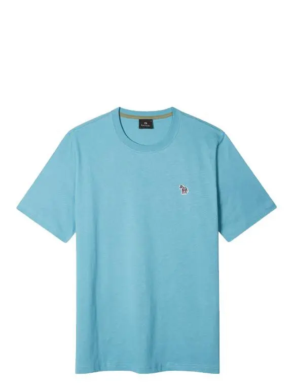 Paul Smith Light Teal Organic Cotton Zebra Logo T-shirt - Green