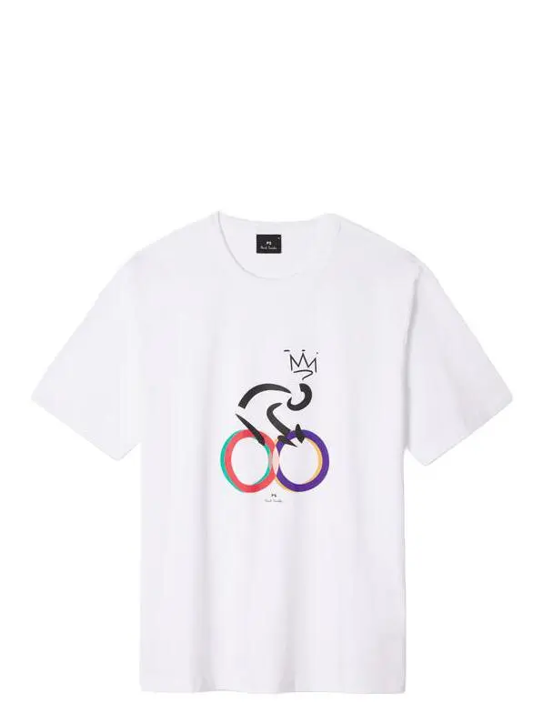 Paul Smith Cyclist' Print T-shirt - White