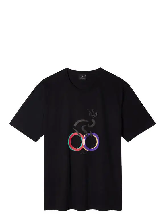 Paul Smith Cyclist' Print T-shirt - Black