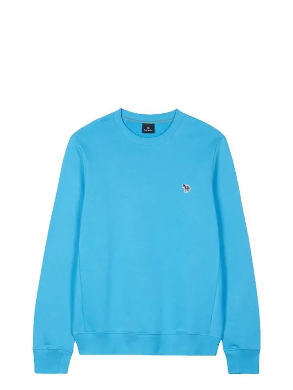 Paul Smith Mid Organic Cotton Zebra Logo Sweatshirt - Blue