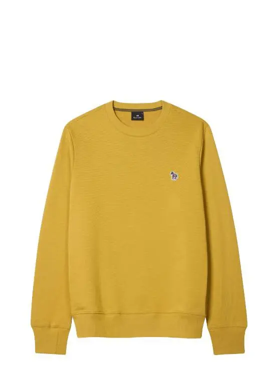 Paul Smith Organic Cotton Zebra Logo Sweatshirt - Yellow
