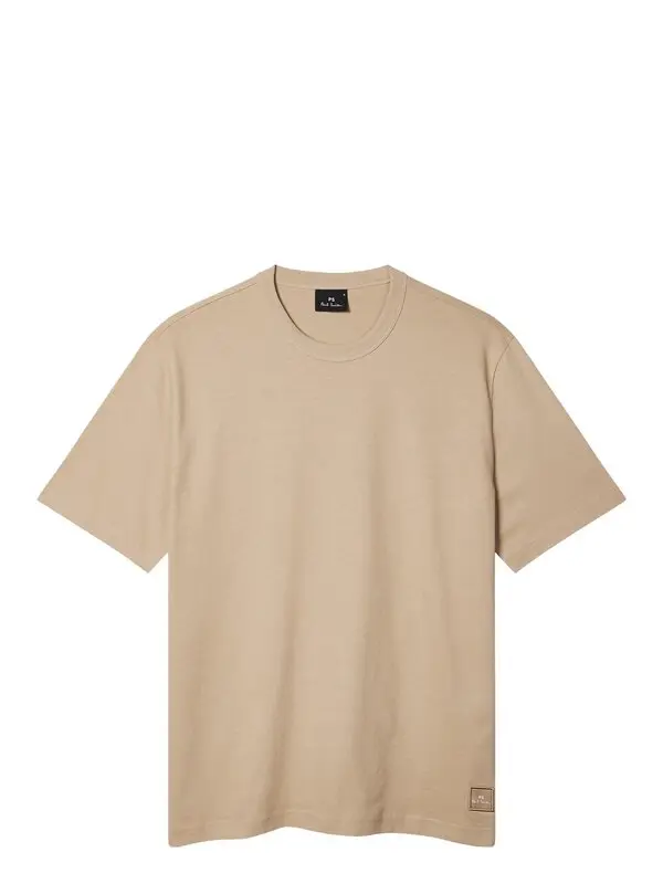Paul Smith Oatmeal Casual-fit Organic Cotton T-shirt - Brown